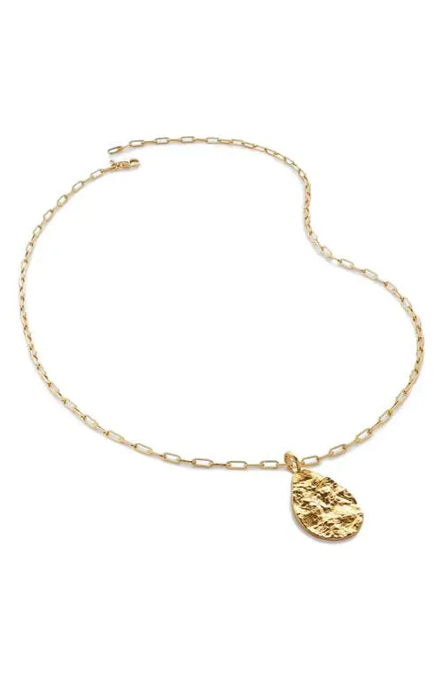 Monica Vinader Capri Teardrop Pendant Necklace - 18ct Gold Vermeil