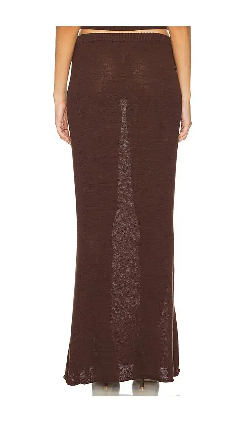 SEROYA Kora Knit Maxi Skirt - Coconut