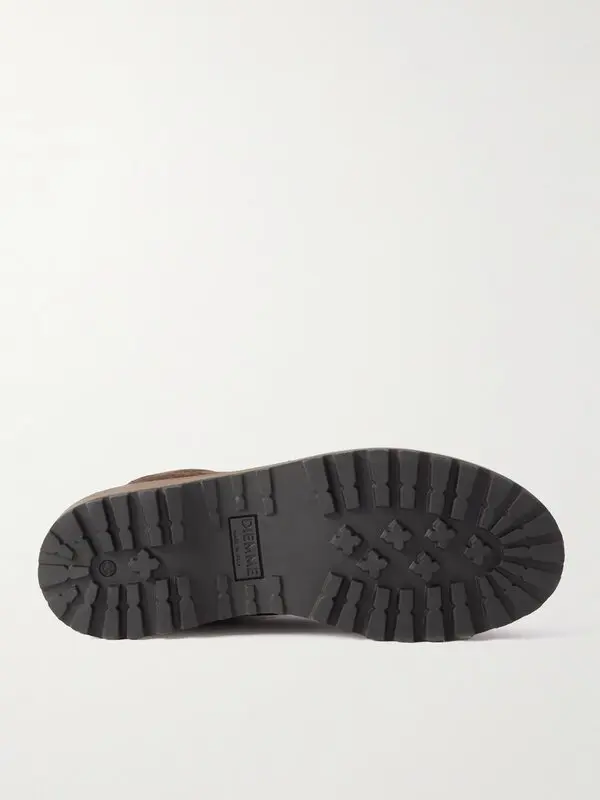 Diemme Cornaro Rubber-trimmed Suede Sneakers - Brown