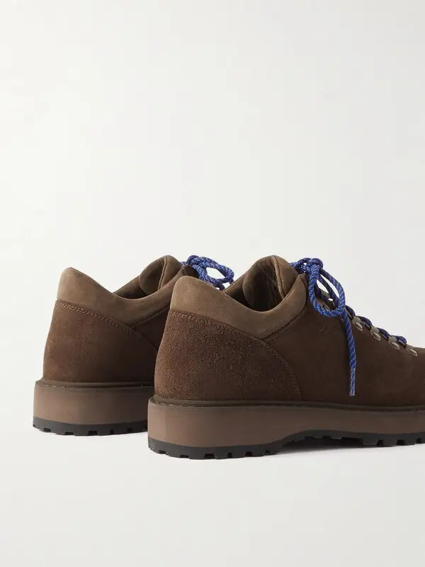 Diemme Cornaro Rubber-trimmed Suede Sneakers - Brown