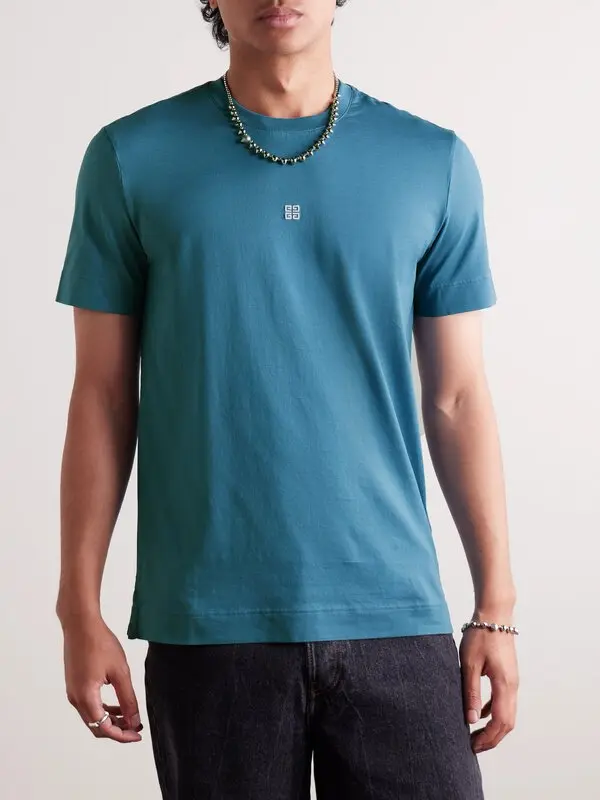 Givenchy Logo-embroidered Cotton-jersey T-shirt