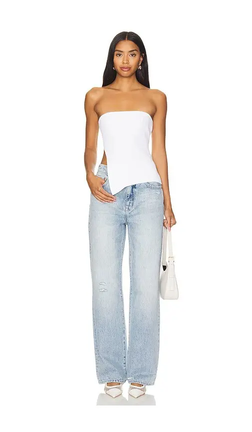 SNDYS. Novalie Ribbed Knit Jersey Top
