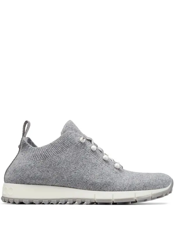 JIMMY CHOO Veles Embellished Sock Trainers - Grey