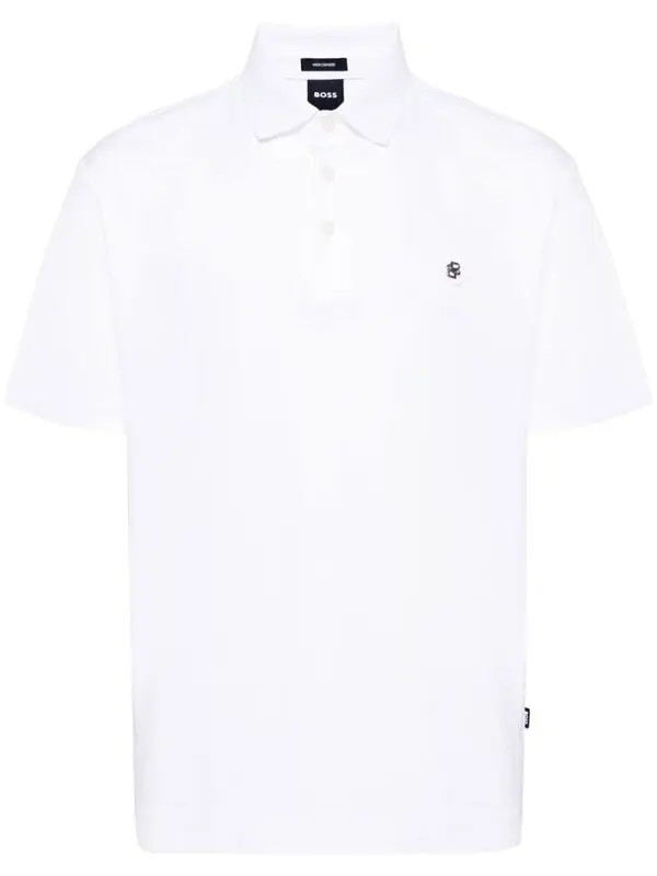 BOSS Logo-appliqué Polo Shirt - White
