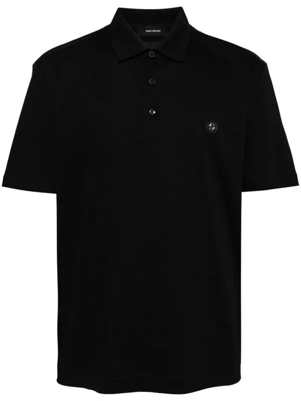 BOSS Logo-appliqué Polo Shirt - Black