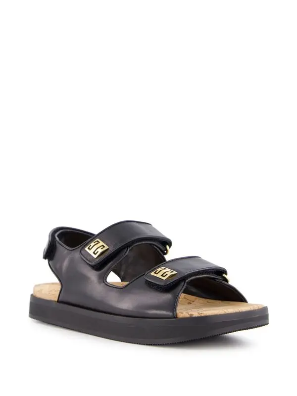 Givenchy 4g Leather Sandals - Black