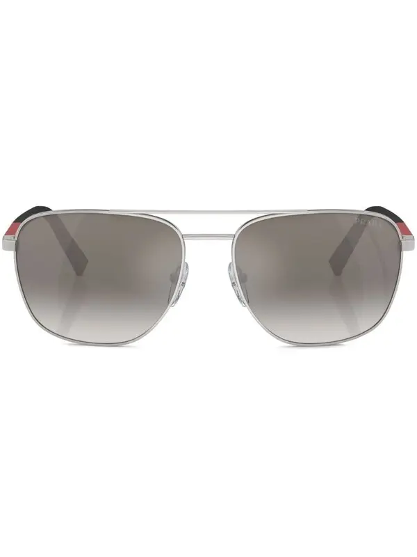 Prada Square Frame Sunglasses - Silver