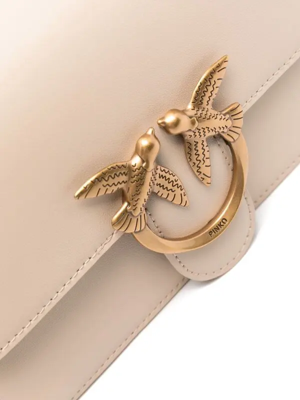 Pinko Mini Love One Crossbody Bag - Neutrals
