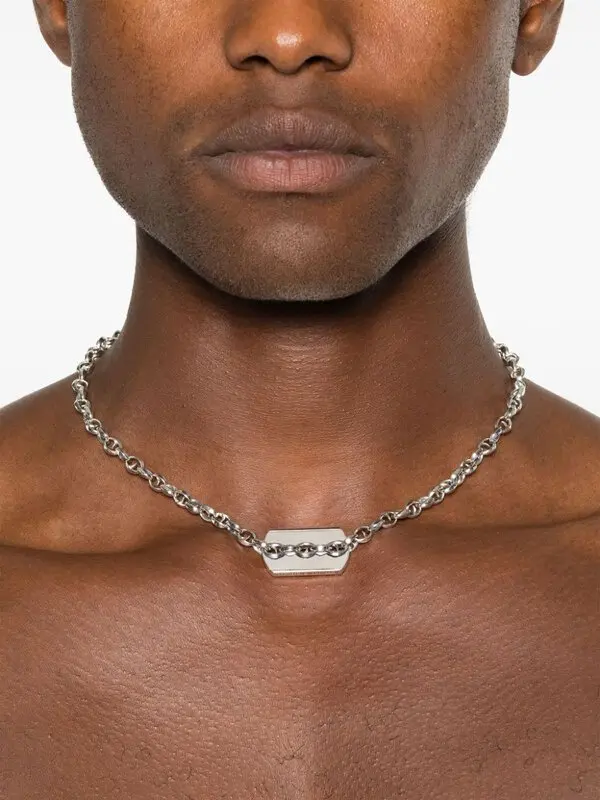 Stephen Webster Razor Tag Necklace - Silver