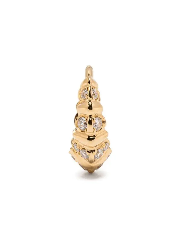Lizzie Mandler 18kt Yellow Diamond Single Earring - Gold