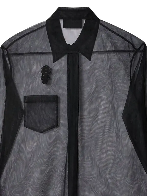 Simone Rocha Embellished Sheer Shirt