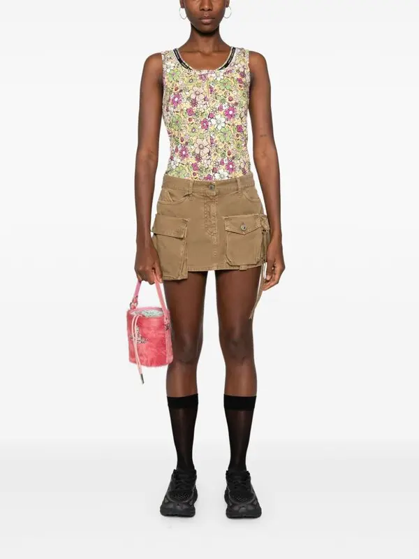 Martine Rose Layered Floral-print Tank Top