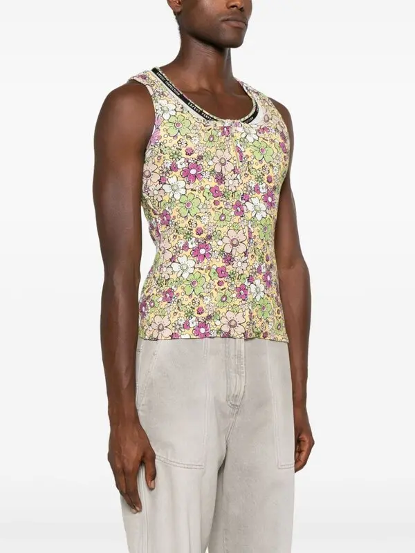 Martine Rose Layered Floral-print Tank Top