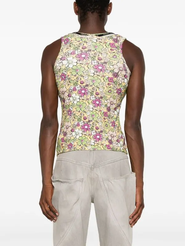 Martine Rose Layered Floral-print Tank Top