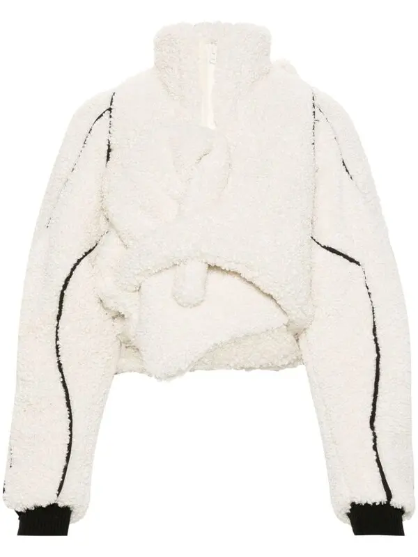 Ottolinger Asymmetric Faux Shearling Jacket - White