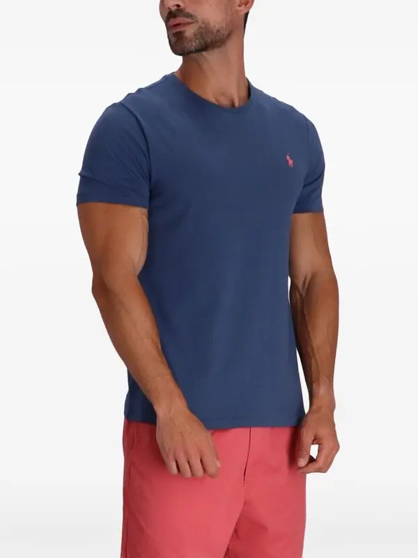 Polo Ralph Lauren Logo-embroidered Cotton T-shirt - Blue