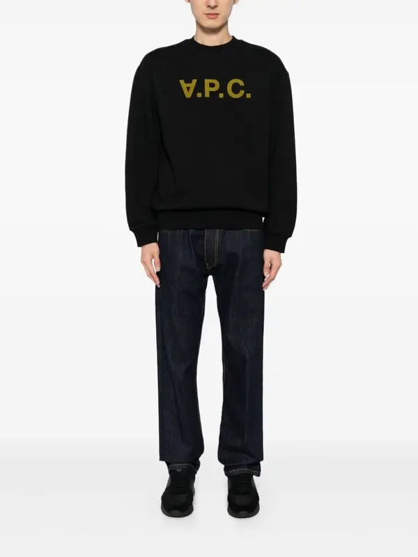 A.p.c. V.p.c." Logo Print Crewneck Sweatshirt - Black