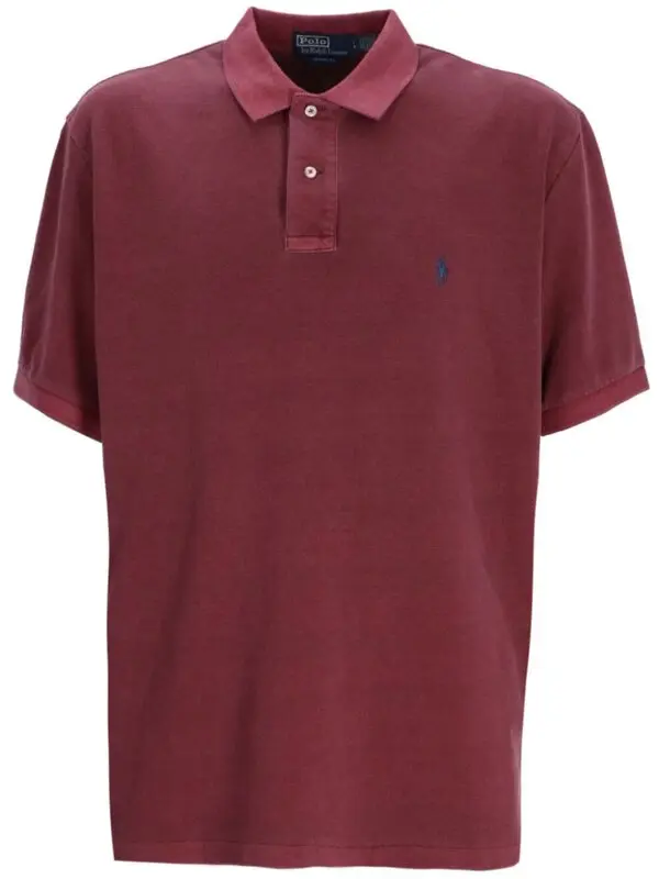 Polo Ralph Lauren Logo-embroidered Cotton Polo Shirt - Red
