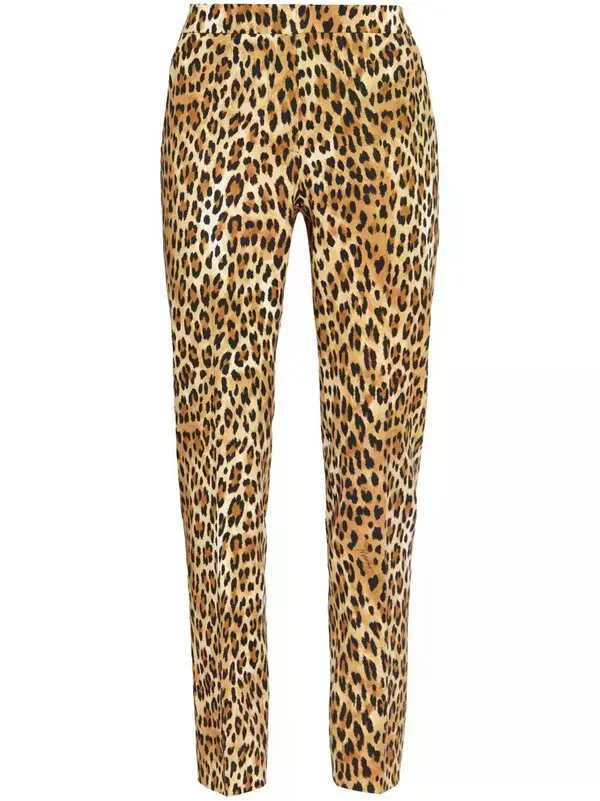 Moschino Animal-print Trousers - Neutrals