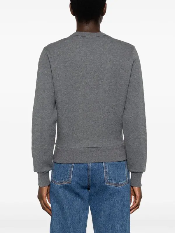 A.p.c. Flocked-logo Cotton Sweatshirt