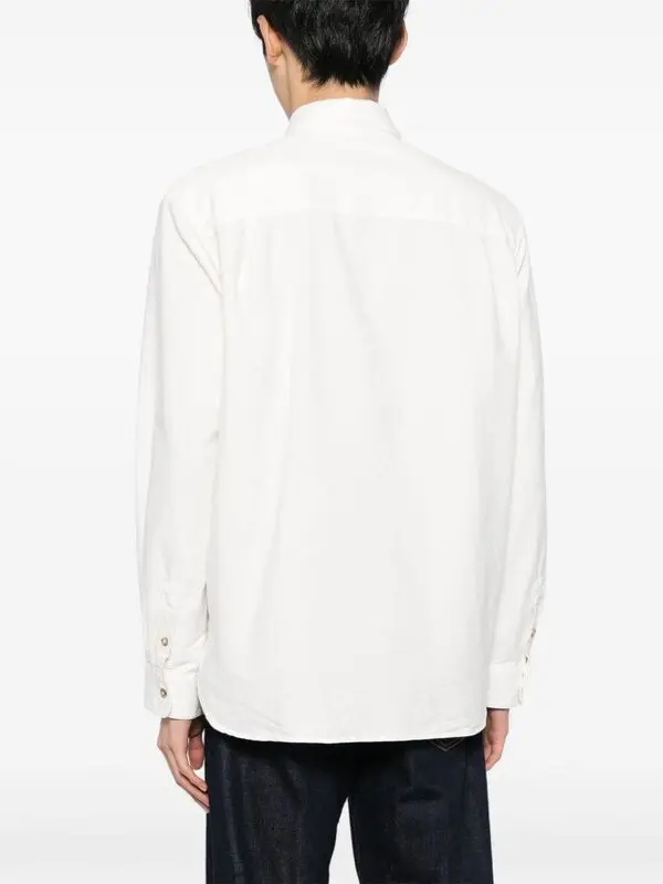 A.p.c. Logo-embroidered Organic Cotton Shirt