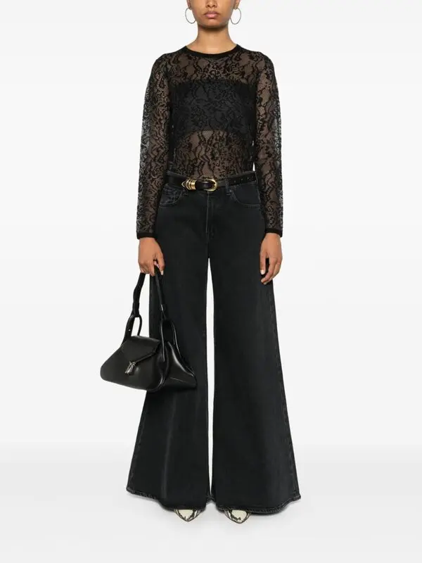TWINSET Lace-effect Jacquard Top