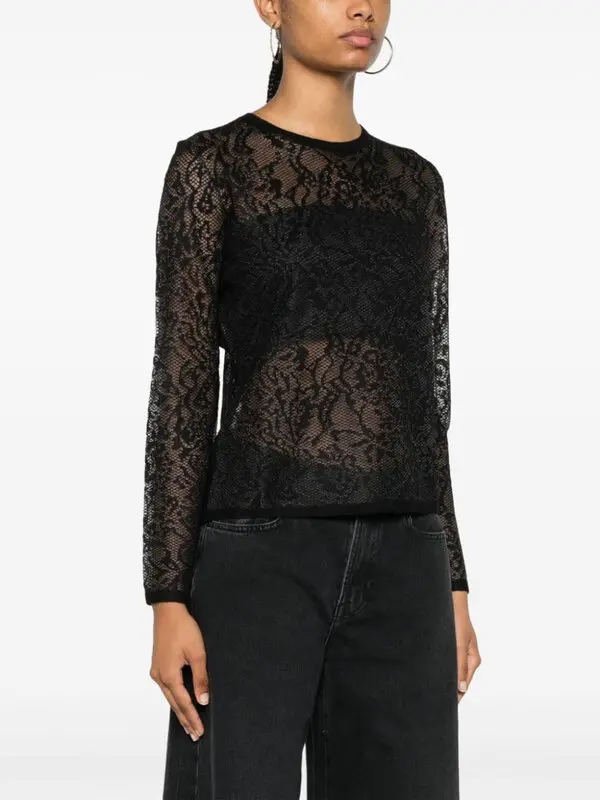 TWINSET Lace-effect Jacquard Top