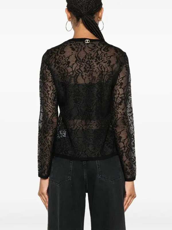TWINSET Lace-effect Jacquard Top