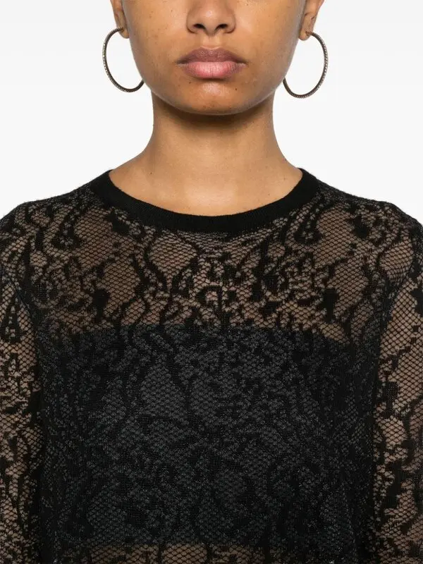 TWINSET Lace-effect Jacquard Top