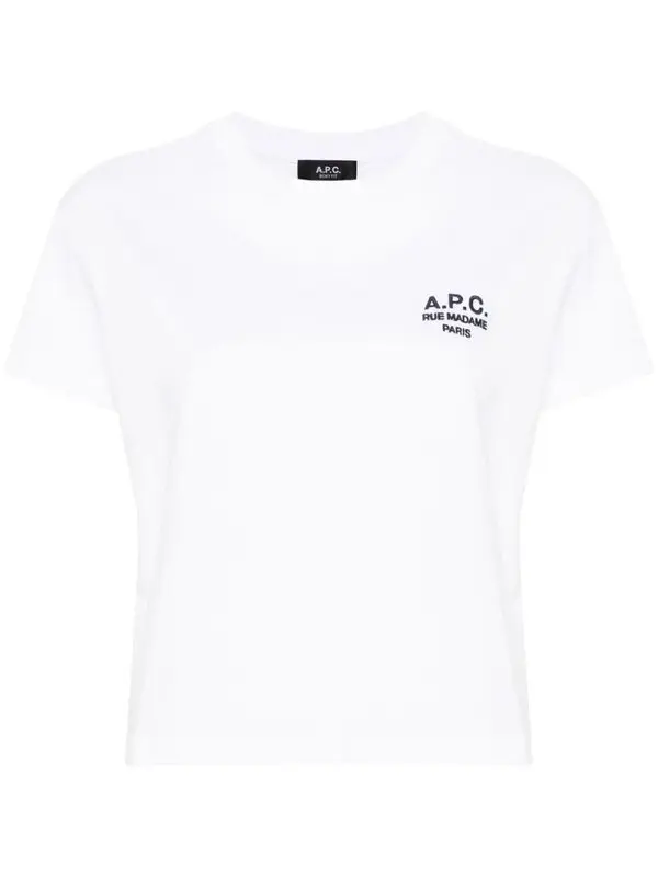 A.p.c. Logo-embroidered T-shirt - White