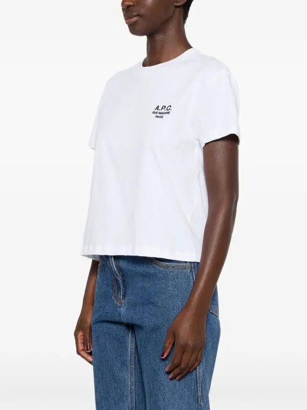 A.p.c. Logo-embroidered T-shirt - White