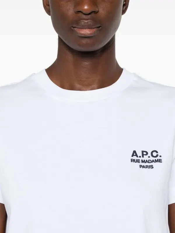 A.p.c. Logo-embroidered T-shirt - White