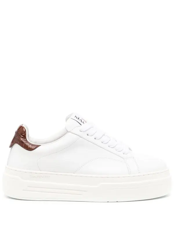 LANVIN Leather Platform Sneakers - White