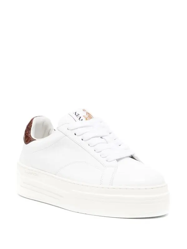 LANVIN Leather Platform Sneakers - White