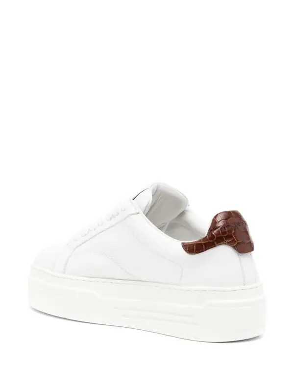 LANVIN Leather Platform Sneakers - White