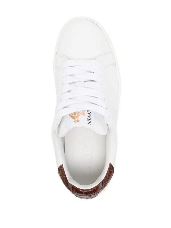 LANVIN Leather Platform Sneakers - White