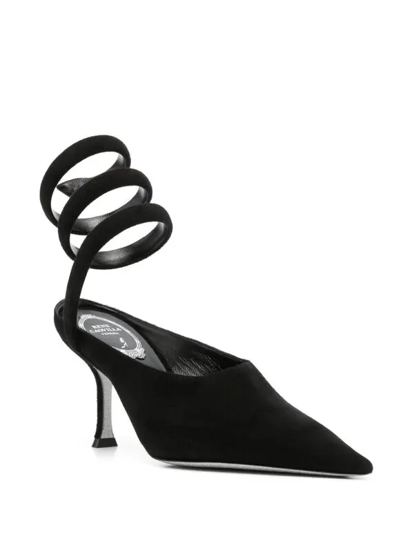 Rene Caovilla 75mm Suede Pumps