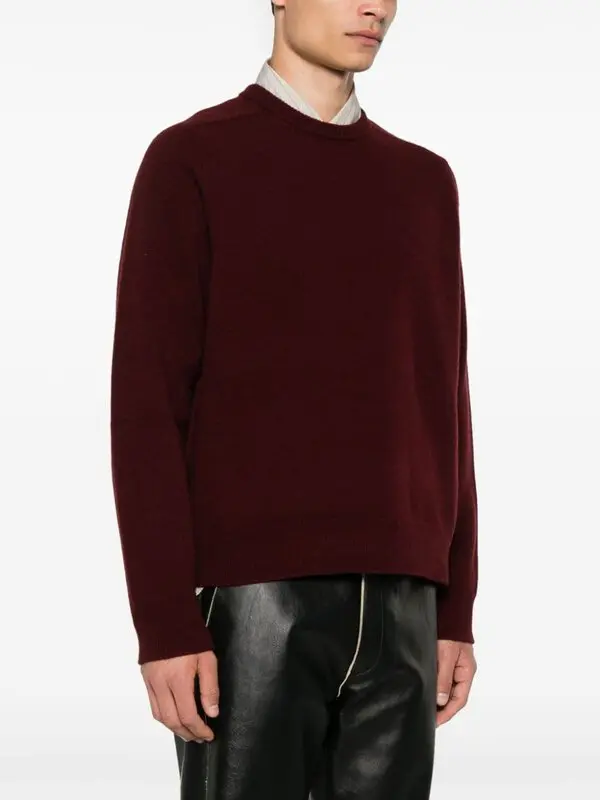 Maison Margiela Crew-Neck Wool Sweater - Red | Editorialist