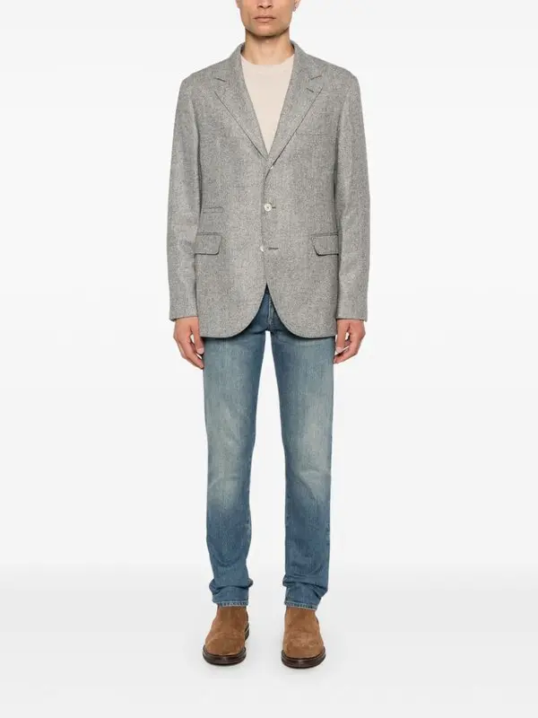 Brunello Cucinelli Herringbone-pattern Blazer
