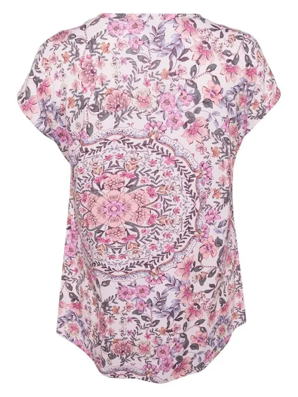Johnny Was The Bobbie Crop Pyjama Set - Pink