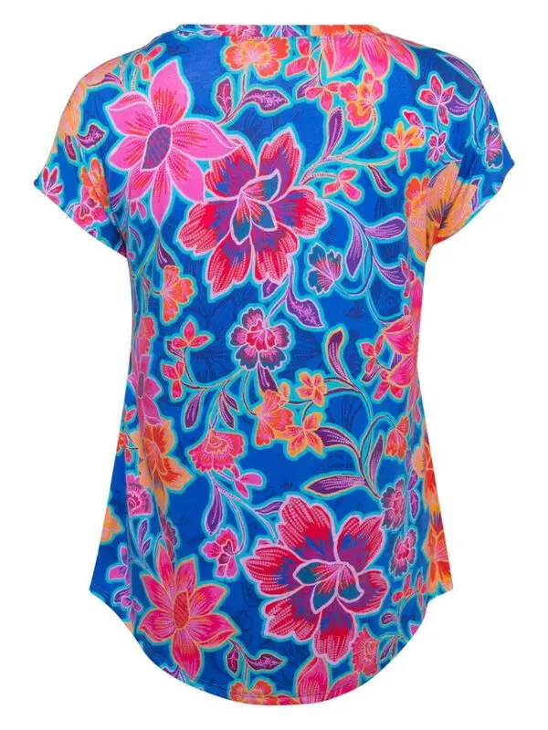 Johnny Was The Bobbie Crop Pyjama Set - Blue
