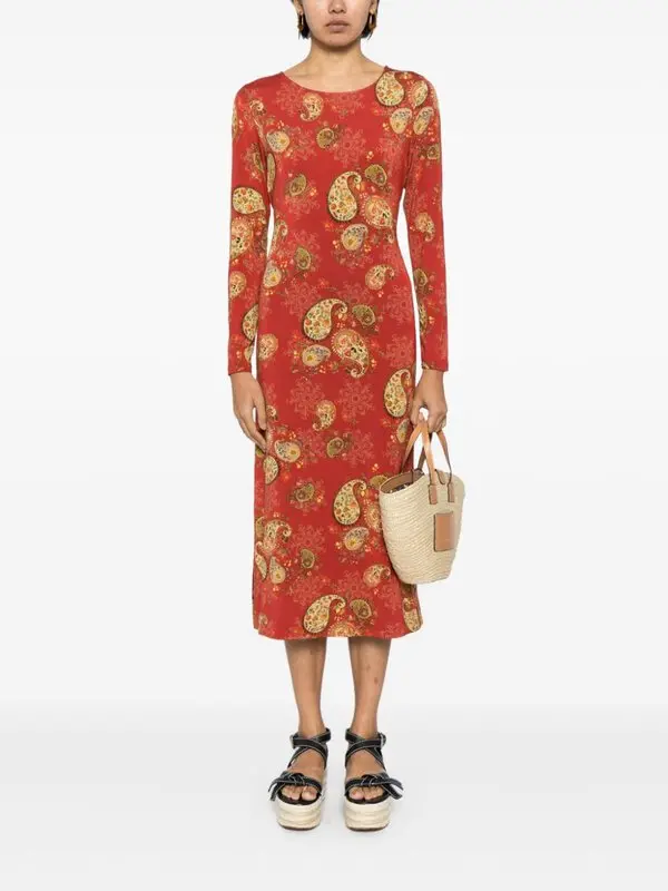 Johnny Was Paisley-print Midi Dress