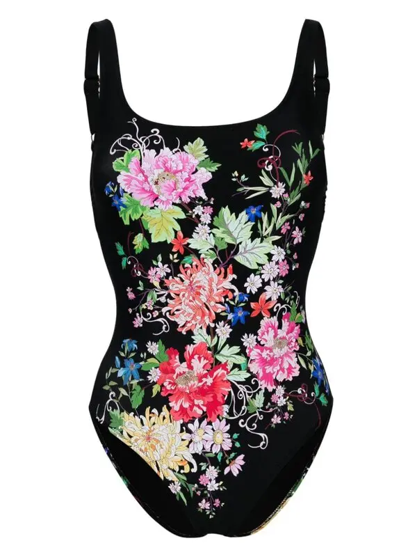 Johnny Was Metalli Notte Swimsuit - Black