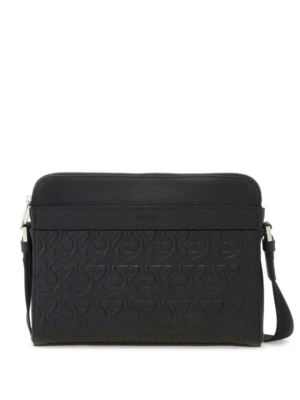 FERRAGAMO Gancini Crossbody Bag - Black