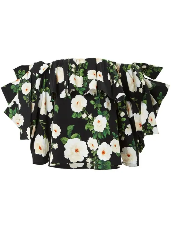 Carolina Herrera Rose-print Top