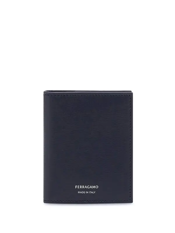 FERRAGAMO Logo-stamp Card Holder - Blue