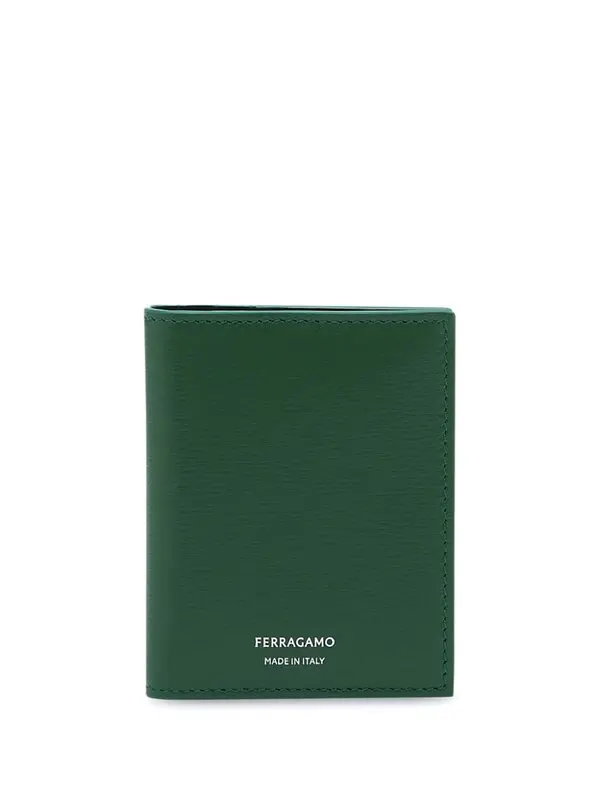 FERRAGAMO Logo-stamp Card Holder - Green