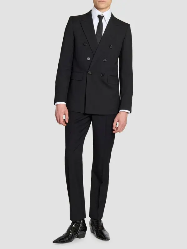 Saint Laurent Jacket In Wool Gabardine