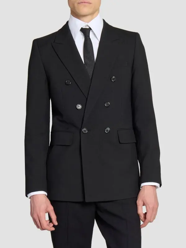 Saint Laurent Jacket In Wool Gabardine