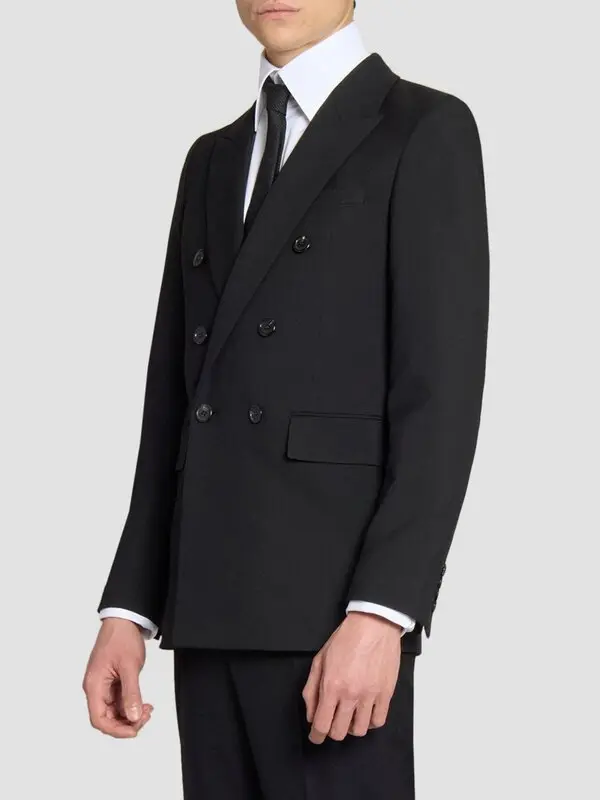 Saint Laurent Jacket In Wool Gabardine